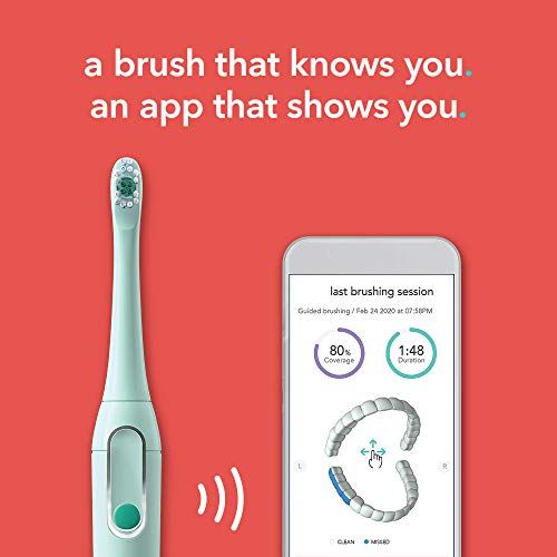 hum by Colgate Smart Battery Toothbrush Kit, Sonic Toothbrush Handle with 2 Refill Heads and Travel Case, Teal, Amazon exclusive