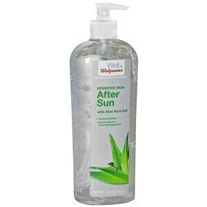 walgreens after sun gel with aloe, sensitive skin, 16 fl oz