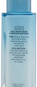 L'Oreal Paris Skincare Hydra Genius Daily Liquid Care Oil-Free Face Moisturizer for Normal to Dry Skin, Hyaluronic Acid Moisturizer for Face with Aloe Water and Hyaluronic Acid, 3.04 fl. oz.