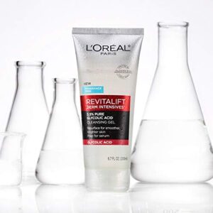 L'Oreal Paris Revitalift 3.5% Pure Glycolic Acid Cleansing Gel wth Salicylic Acid, Resurface for Smoother Brighter Skin, 6.7 fl oz