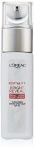 l’oreal paris skincare revitalift bright reveal anti-aging day cream spf 30 sunscreen with glycolic acid, vitamin c & pro-retinol to reduce wrinkles & brighten skin, 1 fl. oz.