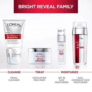 L'Oreal Paris Skincare Revitalift Bright Reveal Anti-Aging Day Cream SPF 30 Sunscreen with Glycolic Acid, Vitamin C & Pro-Retinol to Reduce Wrinkles & Brighten Skin, 1 fl. oz.