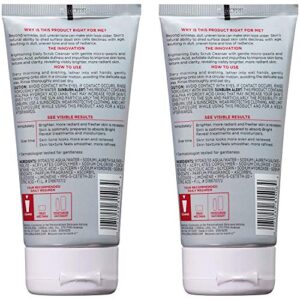 L'Oreal Paris Skincare Revitalift Bright Reveal Facial Cleanser with Glycolic Acid, Anti-Aging Daily Face Cleanser to Exfoliate Dullness and Brighten Skin, 5 Fl Oz (Pack of 2)