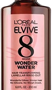 L’Oreal Paris Elvive 8 Second Wonder Water Rinse, Repairing Lamellar Treatment for Damaged Hair, 6.8 FL; Oz