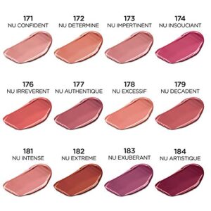 L'Oreal Paris Makeup Les Nus by Colour Riche Lipstick, Bold & Intense Nudes, Rich Saturated Color with Pure Caring Oils, Nu Extreme, 0.13 oz