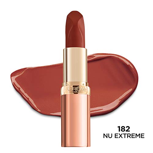 L'Oreal Paris Makeup Les Nus by Colour Riche Lipstick, Bold & Intense Nudes, Rich Saturated Color with Pure Caring Oils, Nu Extreme, 0.13 oz