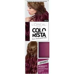 l’oreal paris colorista semi-permanent hair color for brunette hair, maroon