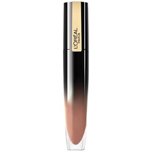 l’oreal paris makeup brilliant signature shiny lip stain, high impact glossy/shiny finish with a lightweight feel, be determined,  0.21 fl. oz.