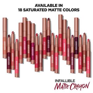 L'Oreal Paris Infallible Matte Lip Crayon, Sizzling Sugar (Packaging May Vary)