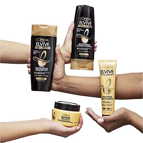 L'Oreal Paris Elvive TR5 Repairing Shampoo, Conditioner and Protein Recharge, Total Repair 5, 1 Count