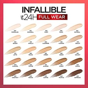 L'Oreal Paris Makeup Infallible Full Wear Waterproof Matte Concealer, Honey