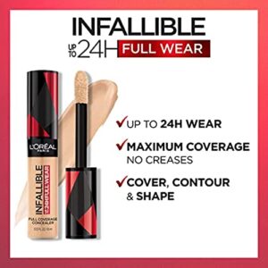 L'Oreal Paris Makeup Infallible Full Wear Waterproof Matte Concealer, Honey