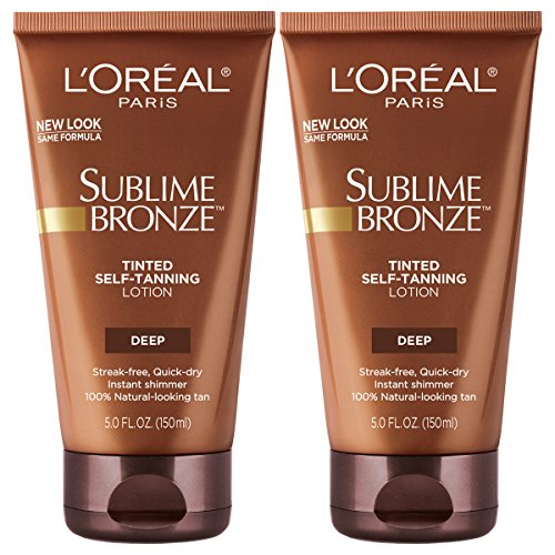 L'Oreal Paris Skincare Sublime Bronze Tinted Self-Tanning Lotion, Sunless tanning lotion, 2 count