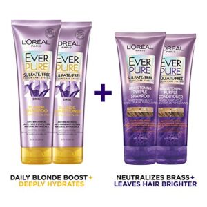 L'Oreal Paris EverPure Blonde Sulfate Free Shampoo and Conditioner for Blonde Hair, 8.5 Ounce (Set of 2)