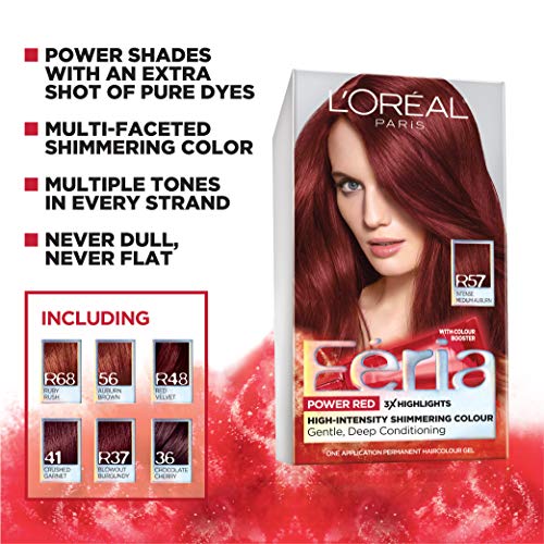 L'Oreal Paris Feria Multi-Faceted Shimmering Permanent Hair Color, C74 Intense Copper, Pack of 2, Hair Dye