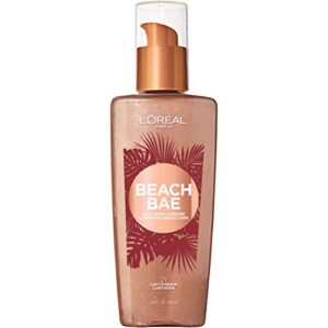 l’oreal paris makeup summer belle makeup, beach bae face & body liquid luminizer, light to medium, 3.9 fl. oz.