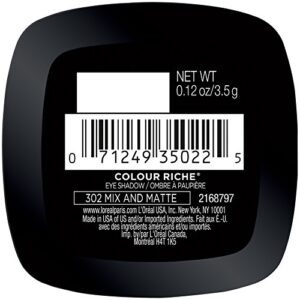 L'Oreal Paris Cosmetics Color Riche Monos Eyeshadow, Mix and Matte, 0.12 Ounce