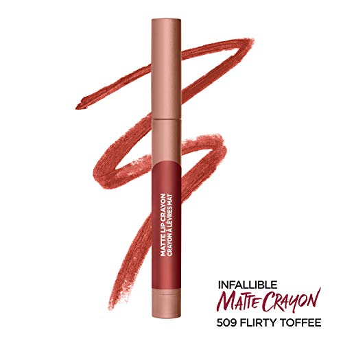 L'Oreal Paris Infallible Matte Lip Crayon, Flirty Toffee (Packaging May Vary)