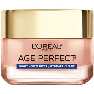 l’oreal paris age perfect rosy tone anti-aging cooling night moisturizer, reactivate rosy radiance and firm skin, 1.7 oz