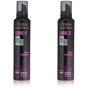 l’oréal paris advanced hairstyle curve it curl elastic mousse, 8.3 oz. (pack of 2)