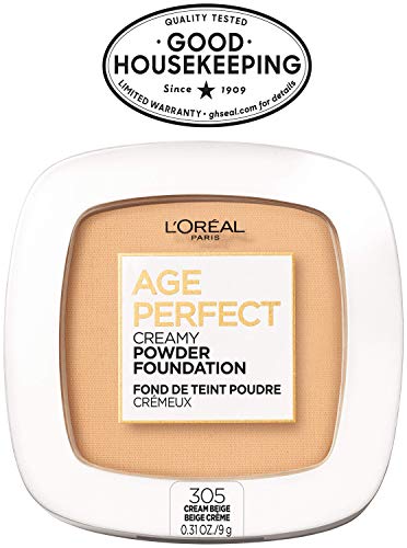 L'Oreal Paris Age Perfect Creamy Powder Foundation Compact, 305 Cream Beige, 0.31 Ounce