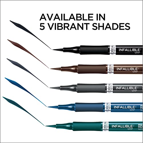 L'Oreal Paris L’Oreal Paris Makeup Infallible Grip Precision Felt Eyeliner, Smudge Resistant, Long Lasting Waterproof Eyeliner, Brown, Brown, 0.03 fl oz