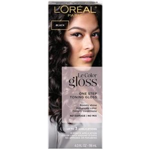 l’oreal paris le color one step toning hair gloss, black noir, 4 ounce