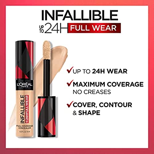 L'Oreal Paris Makeup Infallible Full Wear Waterproof Matte Concealer, Almond