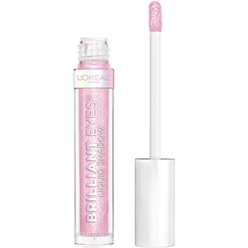 L'Oreal Paris Makeup Brilliant Eyes Shimmer Liquid Eye Shadow, Longwearing Lasting Shimmer, Crease Resistant, Flake-proof, Precision Applicator, Quick Dry, Non-greasy, Moonstone, 0.1 fluid_ounces