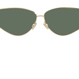 Dior Christian DiorGipsy2 DDB07 Sunglasses Women's Gold Copper/Green Lenses 62mm