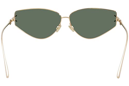 Dior Christian DiorGipsy2 DDB07 Sunglasses Women's Gold Copper/Green Lenses 62mm