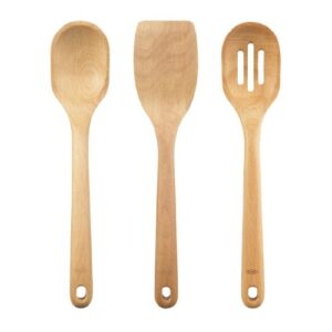 oxo good grips 3- piece wooden utensil set