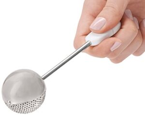 oxo good grips baker’s dusting wand for sugar, flour and spices, stainless steel, 9 x 3 x 3