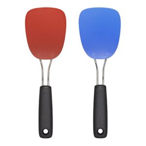 oxo good grips nylon flexible turner set, red/blue