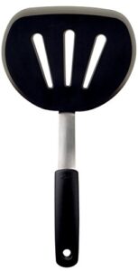 oxo good grips silicone flexible pancake turner, black