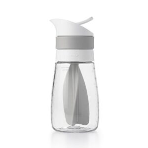 oxo good grips twist & pour salad dressing mixer, gray, 14 ounces