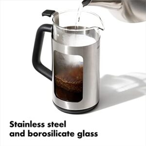 OXO Brew Stainless Steel French Press Coffee Maker – 32oz