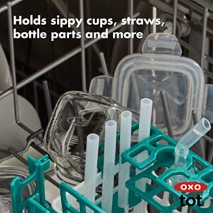 OXO Tot Dishwasher Basket for Bottle Parts & Accessories, Teal, 1 Count (Pack of 1)