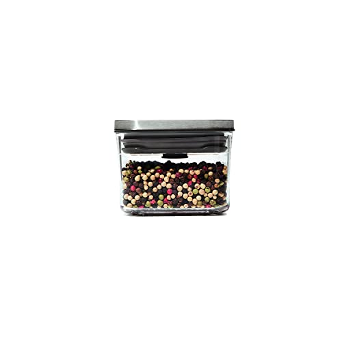 OXO Steel POP Small Square Container -  0.4 Qt for Dried Herbs and More