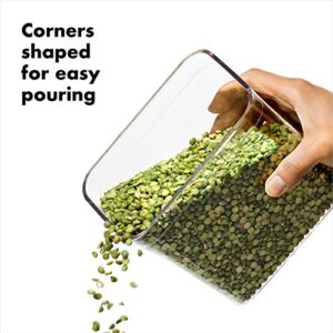 OXO Steel POP Small Square Container -  0.4 Qt for Dried Herbs and More