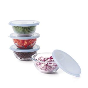 oxo good grips 8-piece glass prep bowl set, 295 milliliters