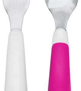 OXO Tot On-The-Go Fork And Spoon Set - Pink