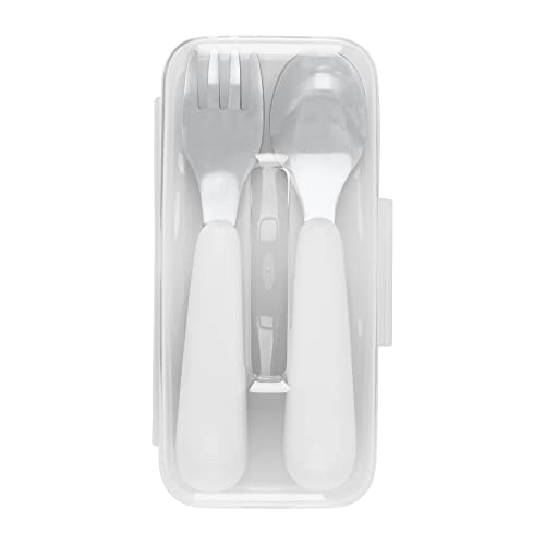 OXO Tot On-The-Go Fork And Spoon Set - Pink