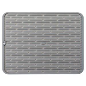 oxo good grips 13265200mlnyk silicone draining mat grey