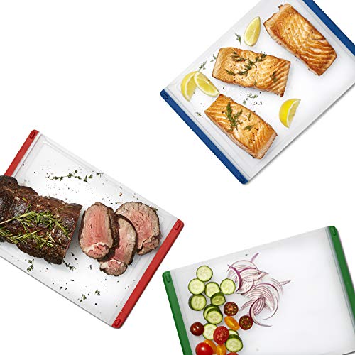 OXO Good Grips 3-Piece Plastic Everyday Cutting Board Set - Red, Green, Blue