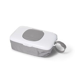 oxo tot on-the-go wipes dispenser with diaper pouch, gray