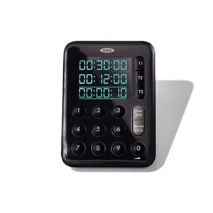 oxo good grips digital triple kitchen timer – black