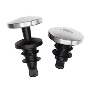 oxo steel expanding wine stoppers, 2 count