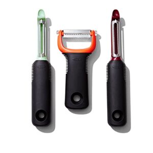 oxo good grips 3-piece peeler set – beet, fennel, yam