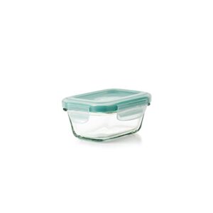 OXO Good Grips Smart Seal Leakproof Glass Food Storage Container Set,Clear,8 Piece Rectangle